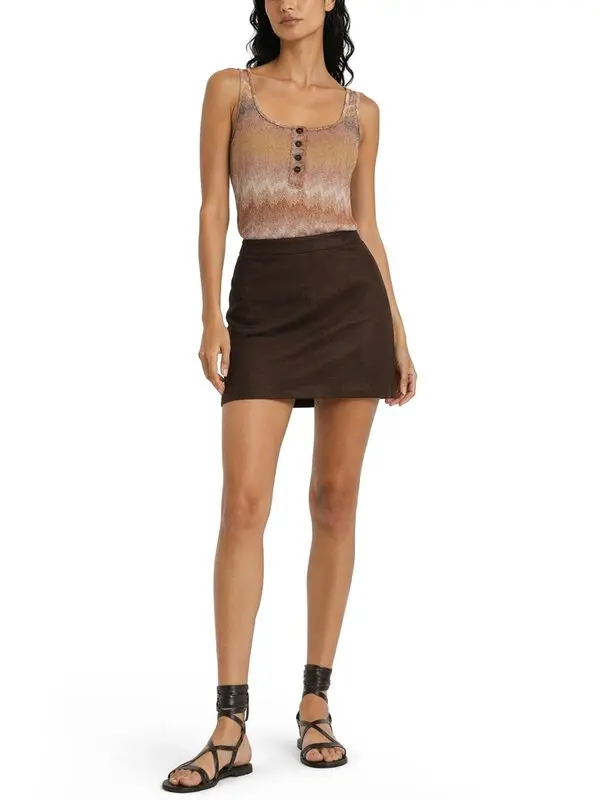 Missoni Sleeveless Zigzag Metallic Knit Top