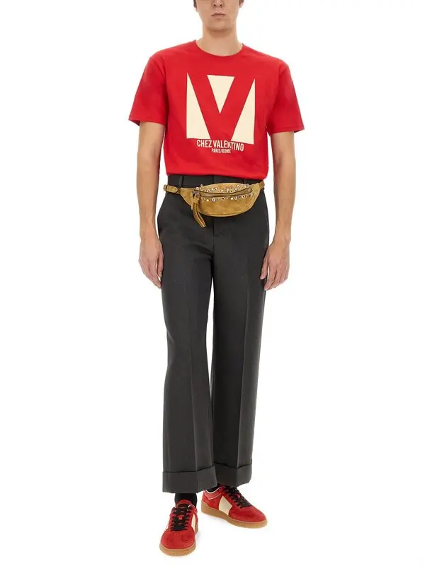 Valentino Garavani Cotton T-shirt With Chez Print