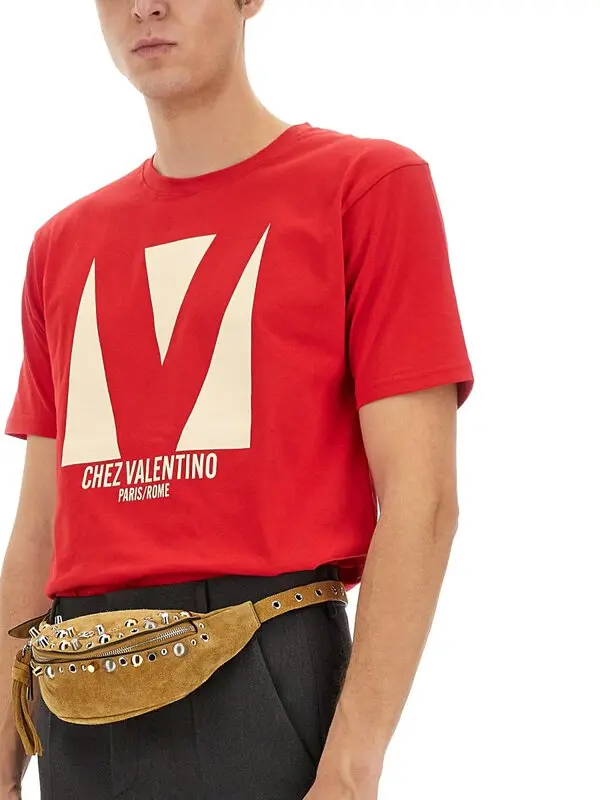 Valentino Garavani Cotton T-shirt With Chez Print