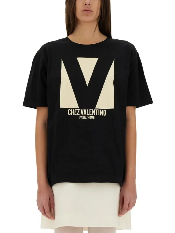 Valentino Garavani Chez Print T-shirt - Black