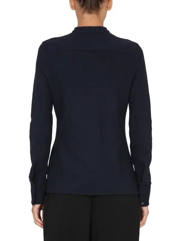 JIL SANDER Mandarin Collar Pocket Shirt