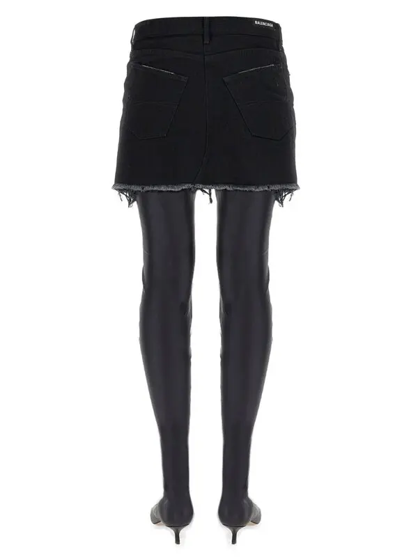 Balenciaga Mini Cut-up Skirt - Black