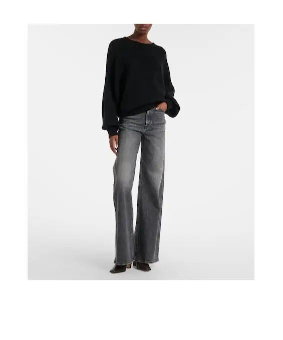 Khaite Solid Leather Ankle Boots