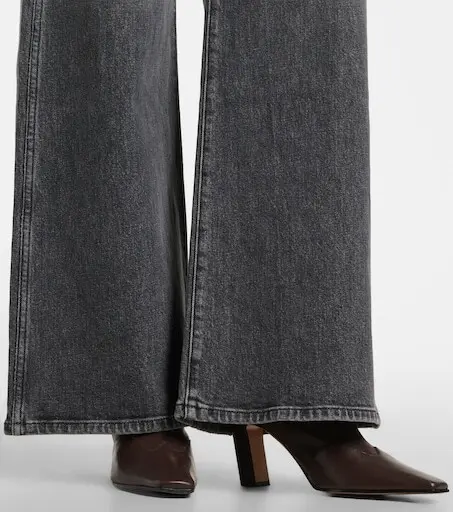 Khaite Solid Leather Ankle Boots