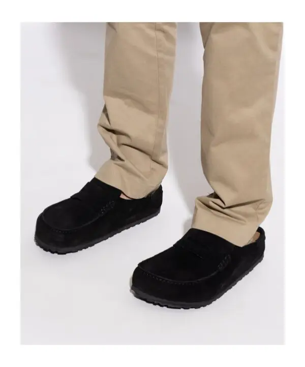 BIRKENSTOCK Naples Suede Loafer-style Mules
