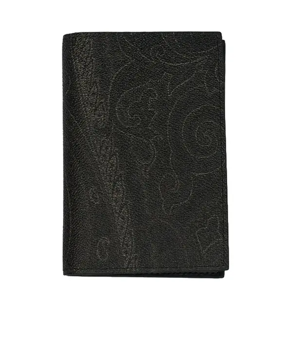 Etro Arnica Paisley-print Card Holder - Black