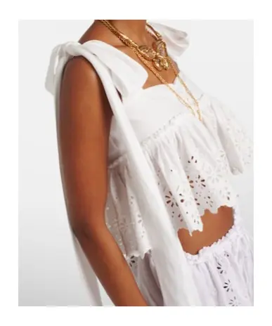 Chloé Broderie Anglaise Cotton Top