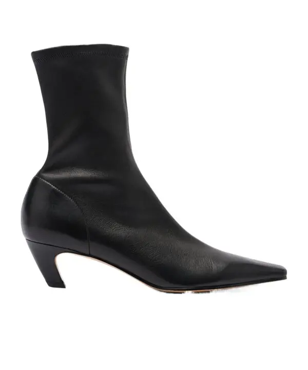 Khaite Arizona Leather Ankle Boots
