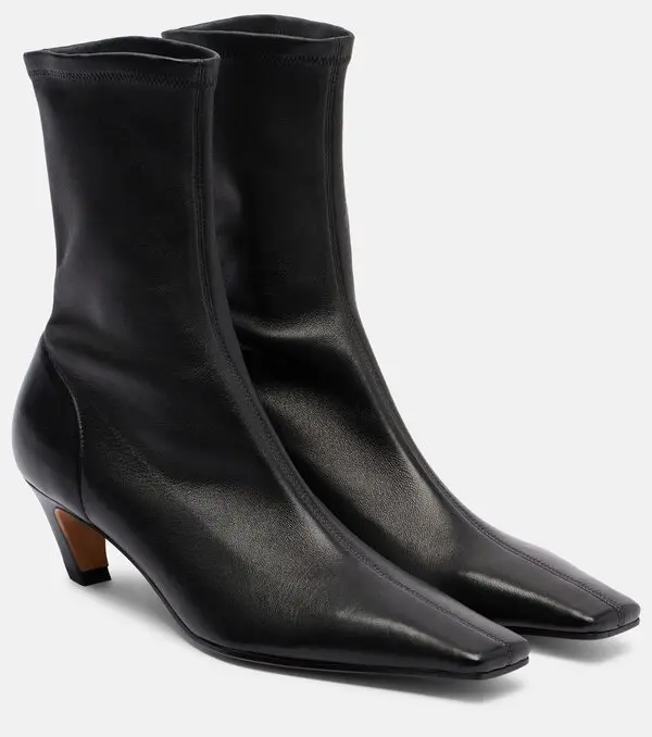 Khaite Arizona Leather Ankle Boots