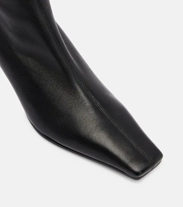 Khaite Arizona Leather Ankle Boots