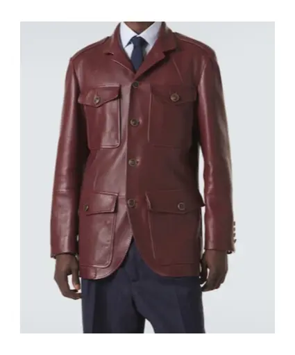 Brunello Cucinelli Leather Field Jacket