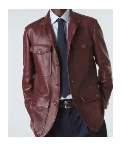 Brunello Cucinelli Leather Field Jacket