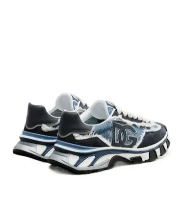 Dolce & Gabbana Runner Distressed Denim Sneakers
