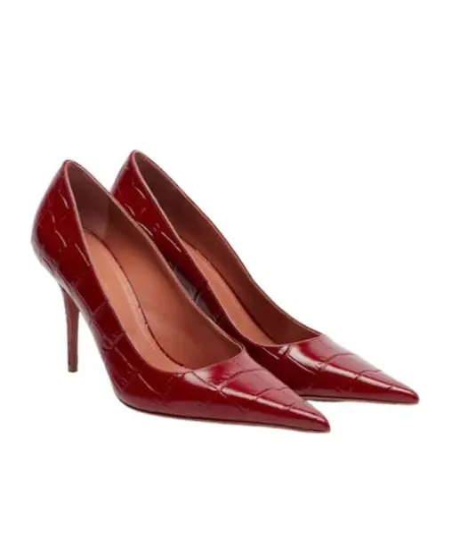 Amina Muaddi Stylish Eye-catching High Heels - Red