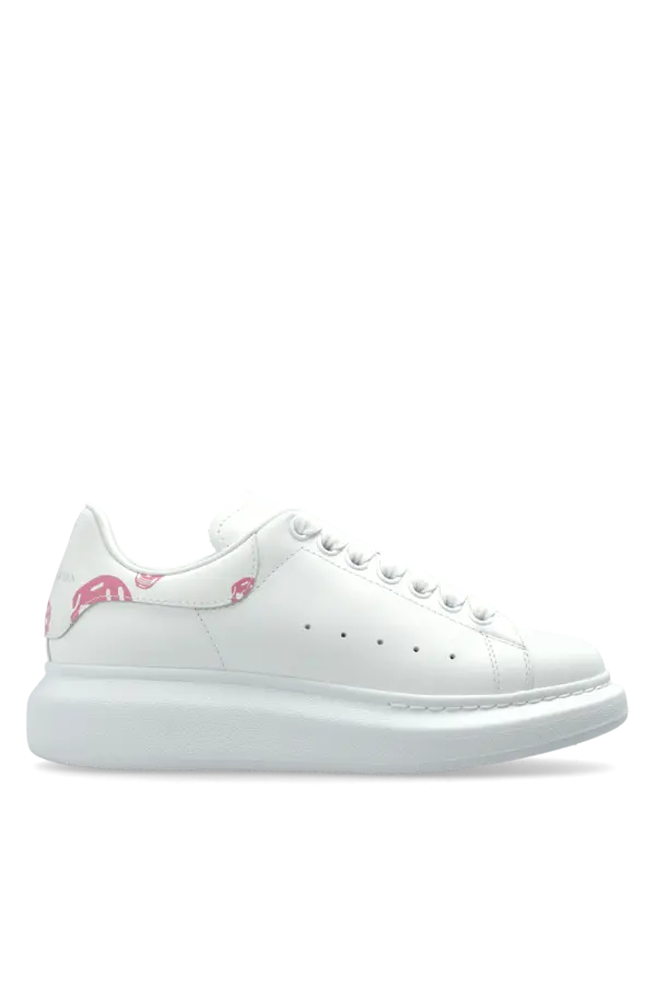 Alexander McQueen Leather Sports Shoes With Logo - White
