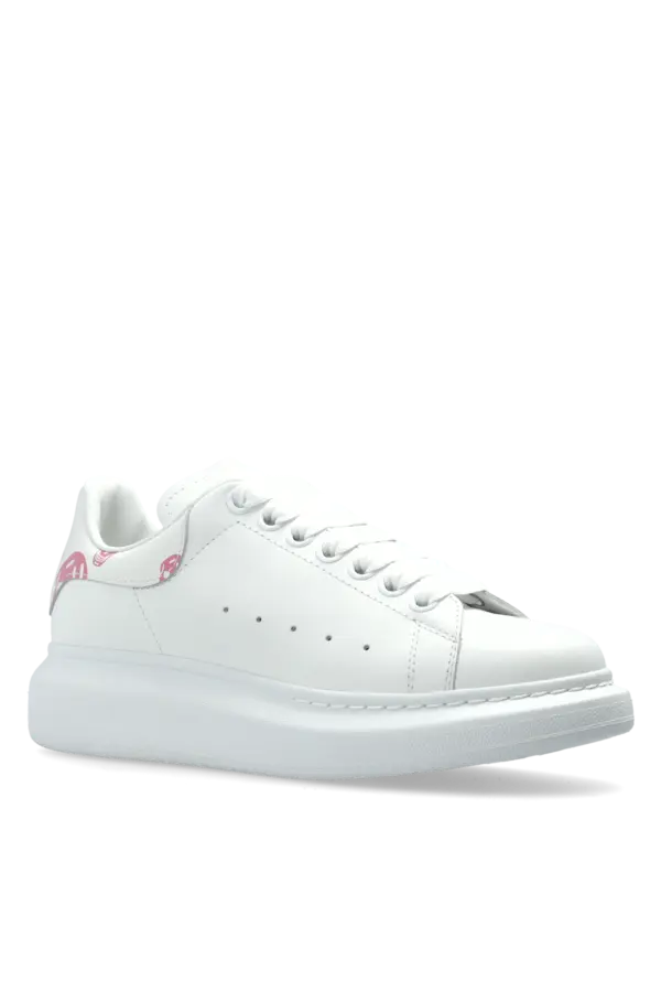 Alexander McQueen Leather Low Top Sneakers With Graphic Detail