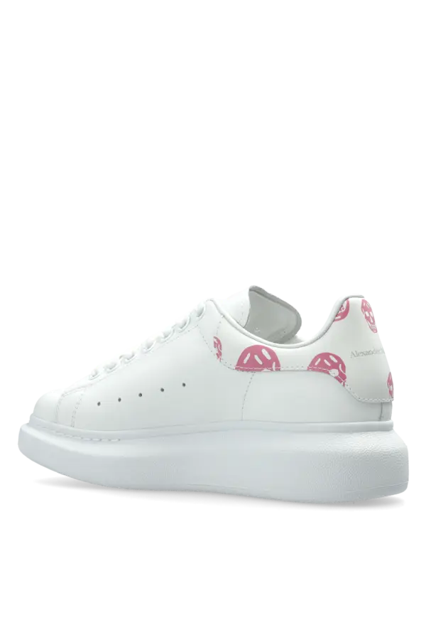 Alexander McQueen Leather Low Top Sneakers With Graphic Detail