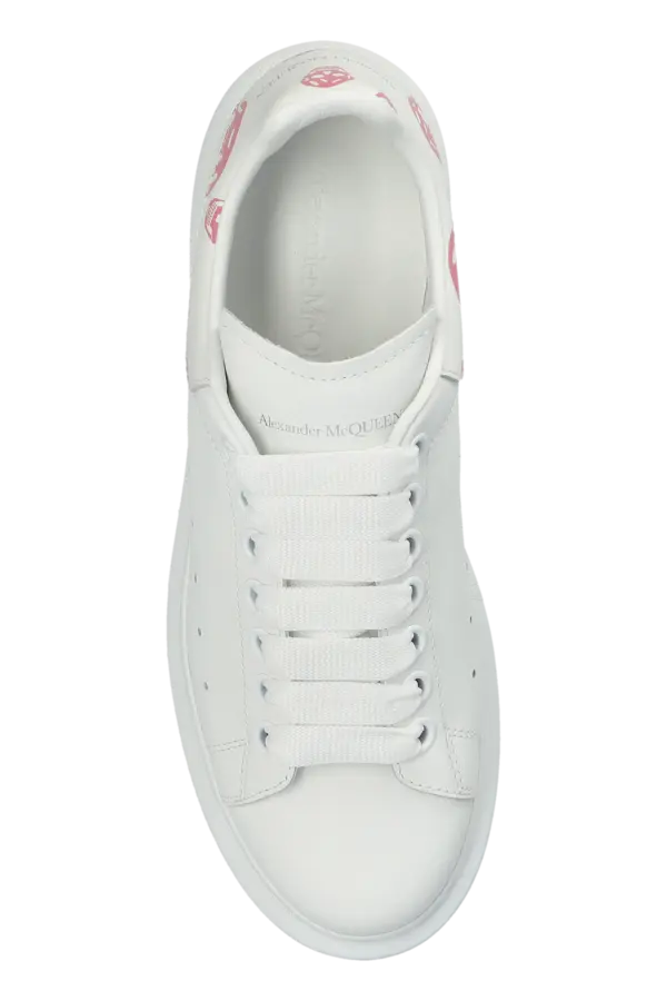 Alexander McQueen Leather Low Top Sneakers With Graphic Detail