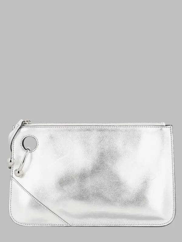 JW Anderson Metallic Clutch - Silver
