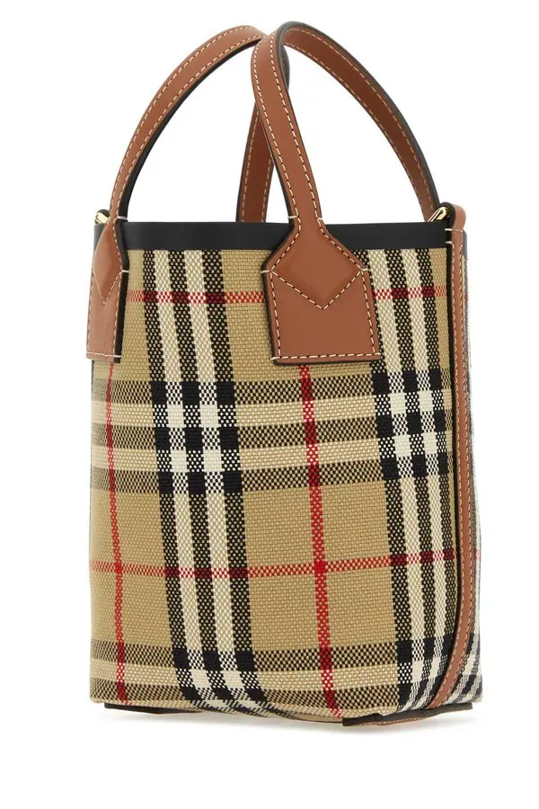 Burberry Embroidered Fabric London Bucket Bag - Multicolor