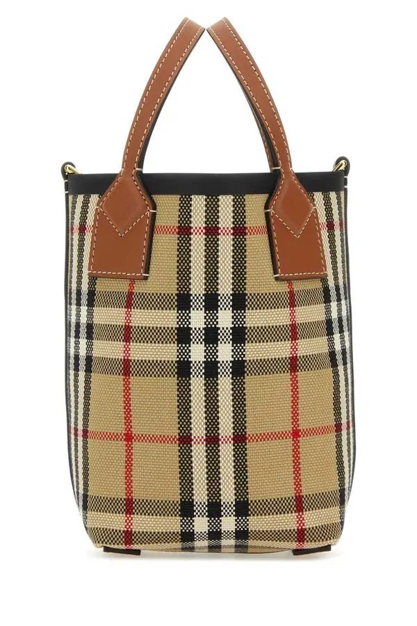 Burberry Embroidered Fabric London Bucket Bag - Multicolor