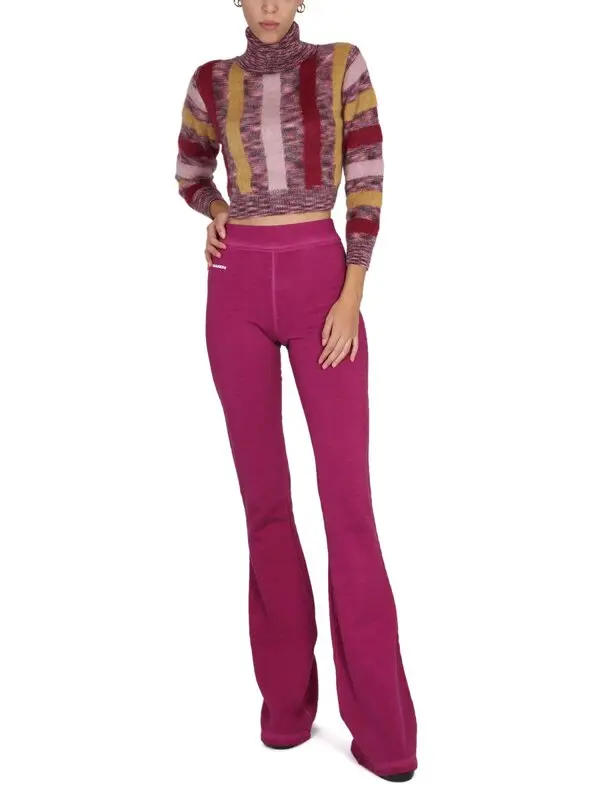 Dsquared2 Cropped High Neck Striped Knit Top - Multicolor