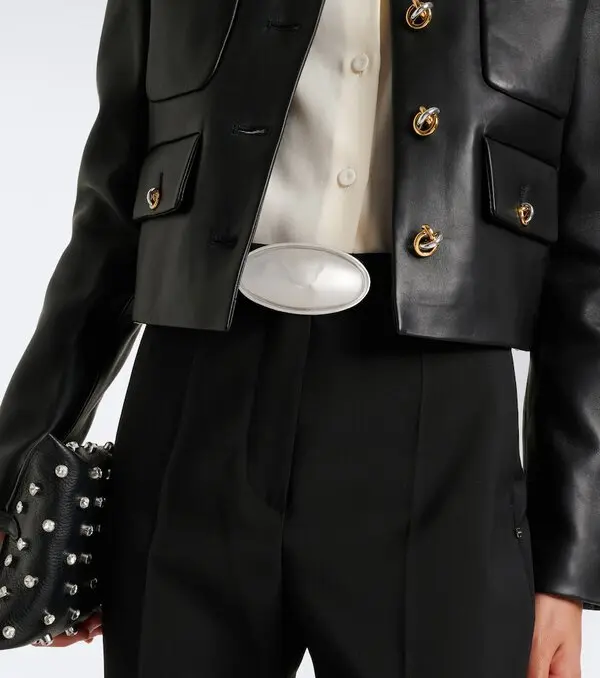 Altuzarra Oval Plaque Suede Belt