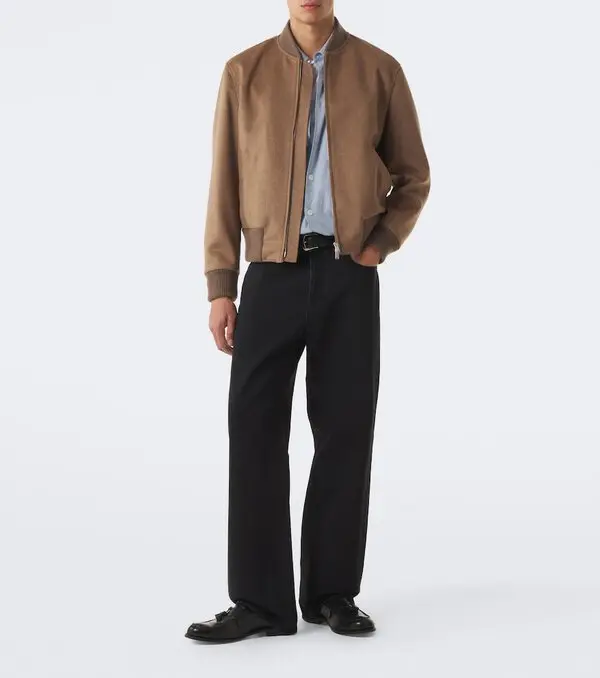 LARDINI Virgin Wool Bomber Jacket