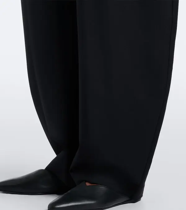 RÓHE Wool And Mohair Barrel Pants - Black