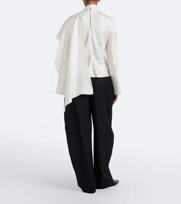 RÓHE Wool And Mohair Barrel Pants - Black