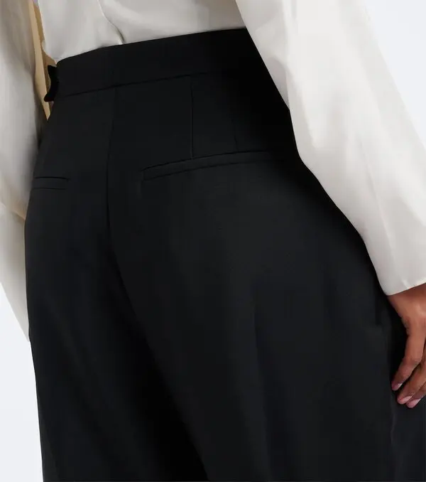 RÓHE Wool And Mohair Barrel Pants - Black