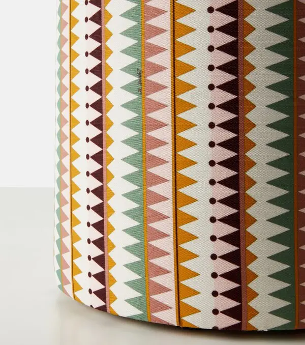 La DoubleJ Baba' Printed Canvas Pouf