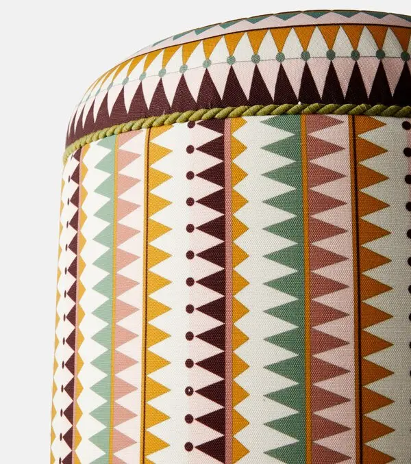 La DoubleJ Baba' Printed Canvas Pouf