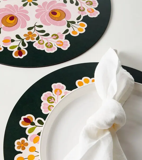 La DoubleJ Disk Set Of 2 Placemats - Multicoloured