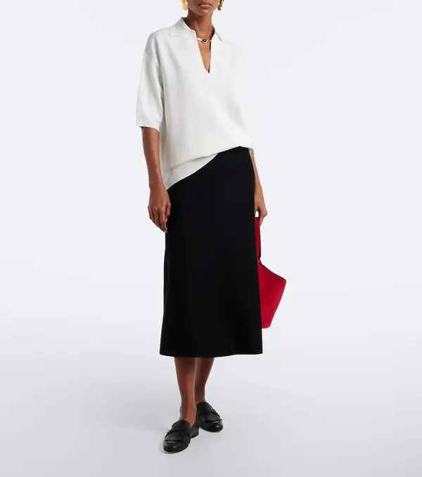 Max Mara Knitted A-line Midi Skirt