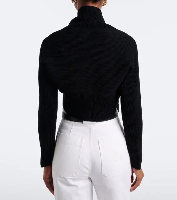 Max Mara Knitted Shrug With Embellished Flower Detail
