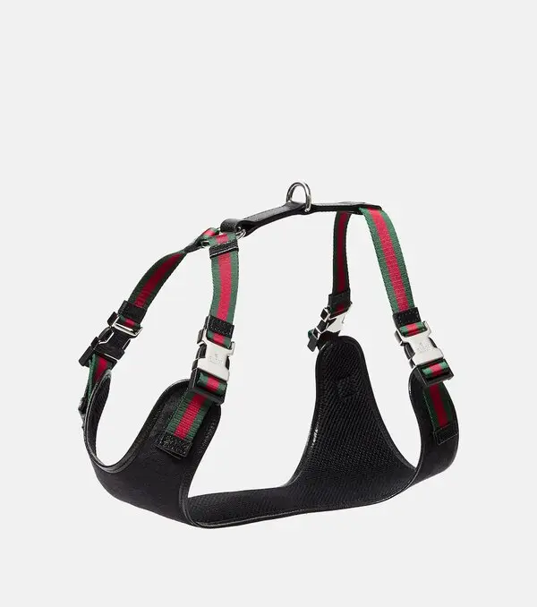 Gucci Gg Canvas Dog Harness - Black