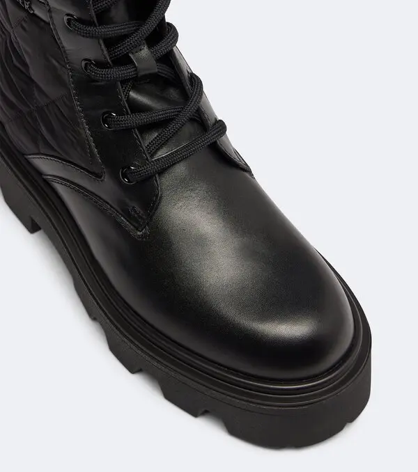 Moncler Aurea Leather Ankle Boots