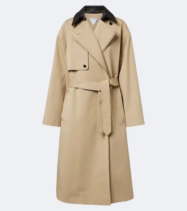 Bottega Veneta Intrecciato Cotton Trench Coat