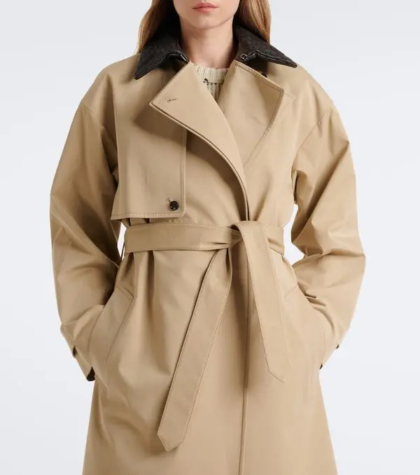 Bottega Veneta Intrecciato Cotton Trench Coat