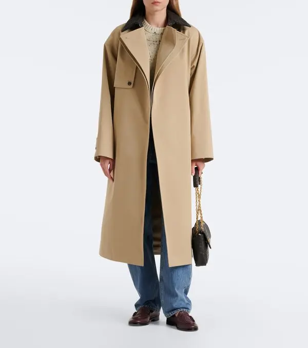 Bottega Veneta Intrecciato Cotton Trench Coat