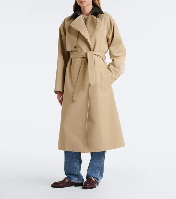 Bottega Veneta Intrecciato Cotton Trench Coat