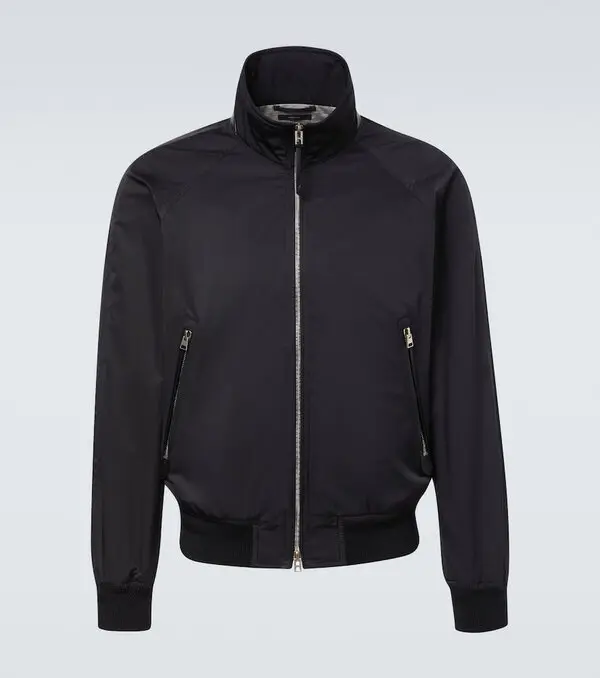 TOM FORD Leather-trimmed Zip-up Jacket