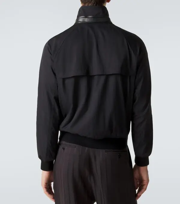 TOM FORD Leather-trimmed Zip-up Jacket
