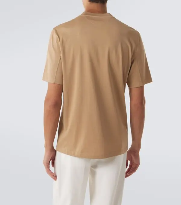 Brunello Cucinelli Logo Cotton Jersey T-shirt