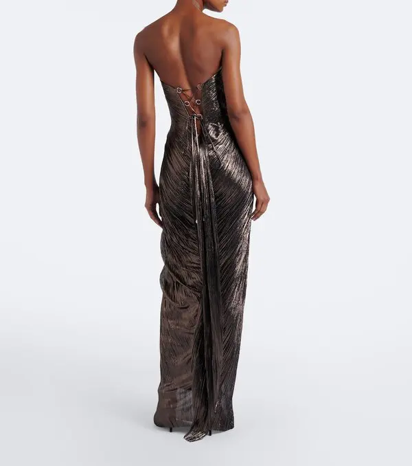 MARIA LUCIA HOHAN Nadira Silk Bustier Gown