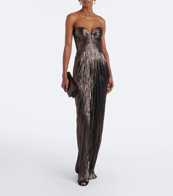 MARIA LUCIA HOHAN Nadira Silk Bustier Gown