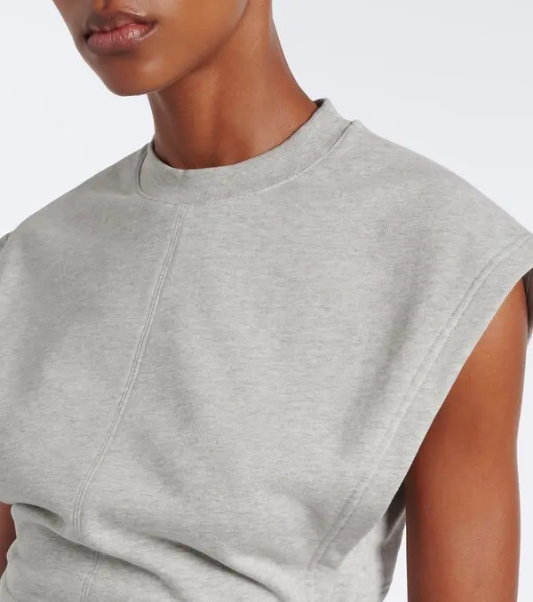Alaïa Cotton-blend Fleece Crop Top