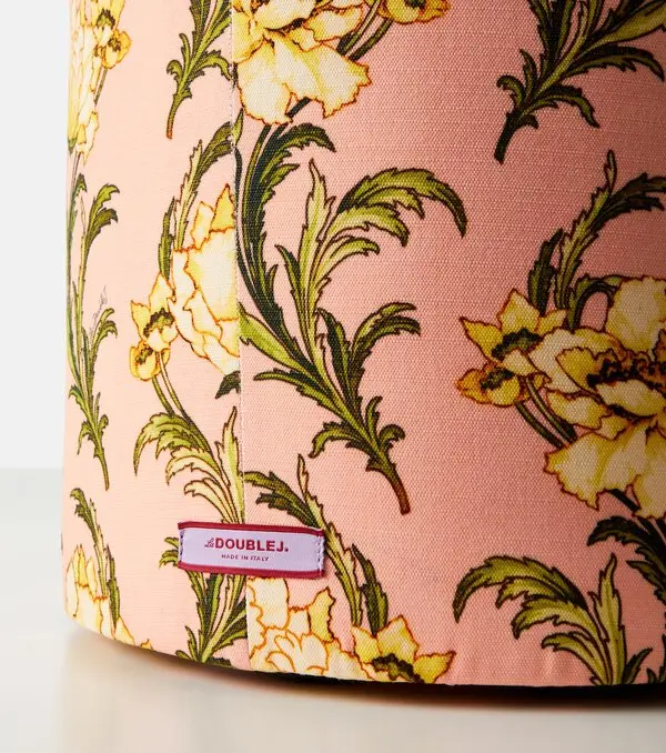 La DoubleJ Baba' Floral Canvas Pouf