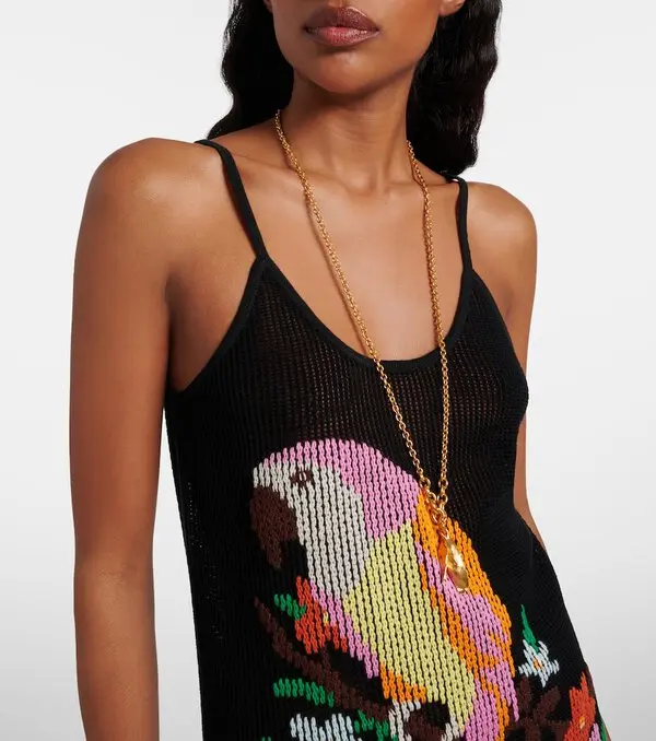 Chloé Embroidered Parrot Mini Dress
